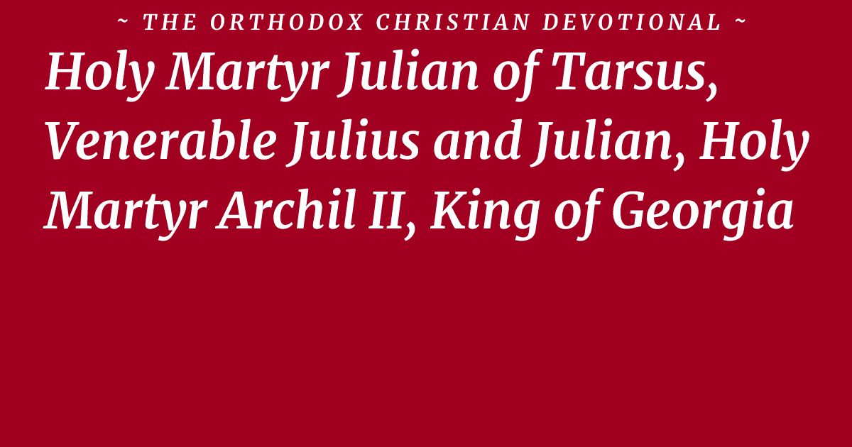 Prologue — The Orthodox Christian Devotional