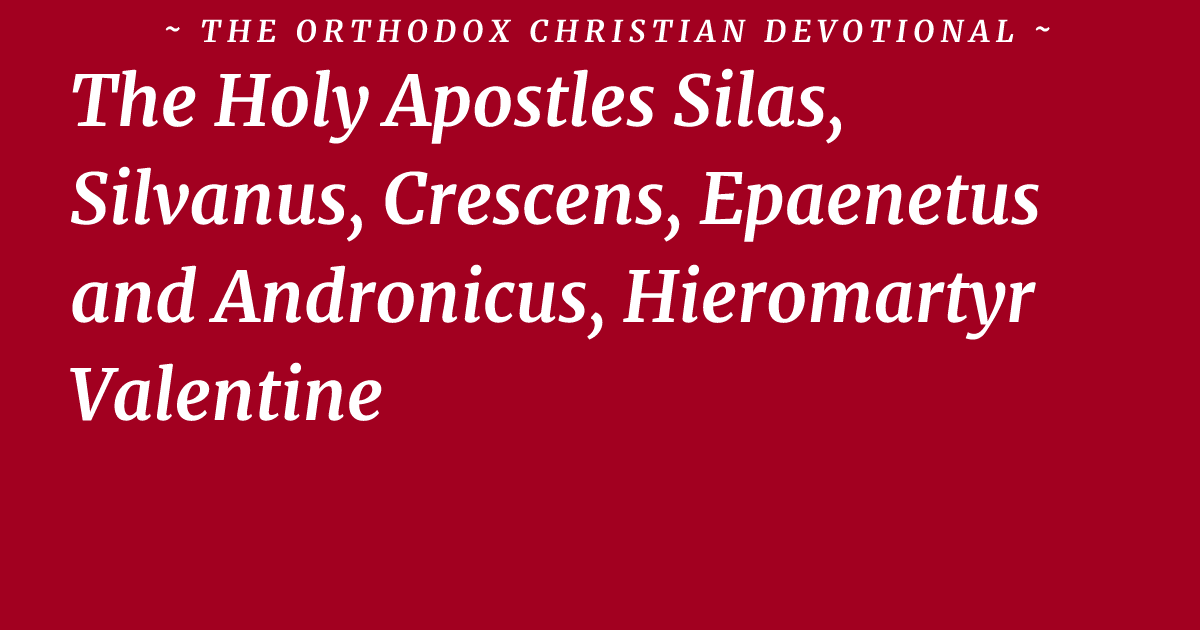 Prologue — The Orthodox Christian Devotional