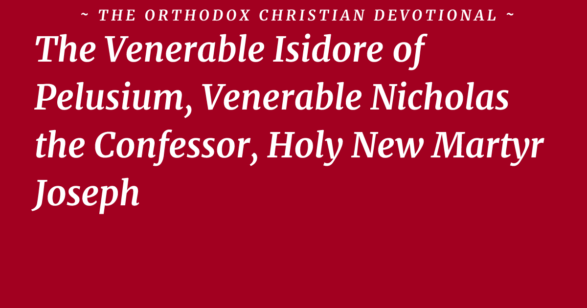 Prologue — The Orthodox Christian Devotional